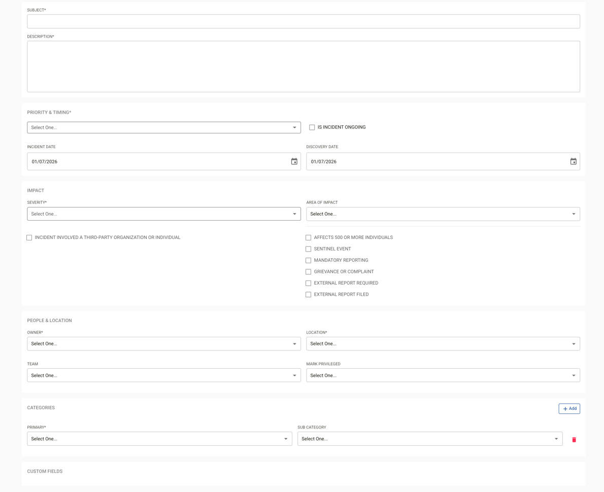Incident Module Overview